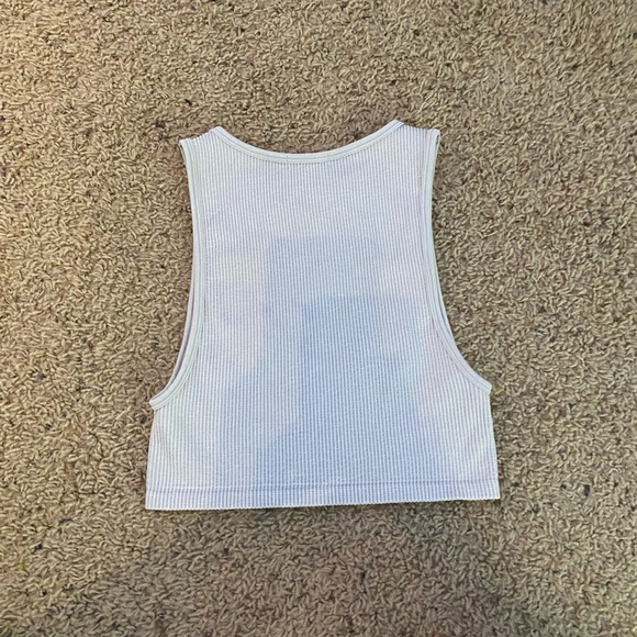 Tops | Grey Workout Crop Tank | Poshmark